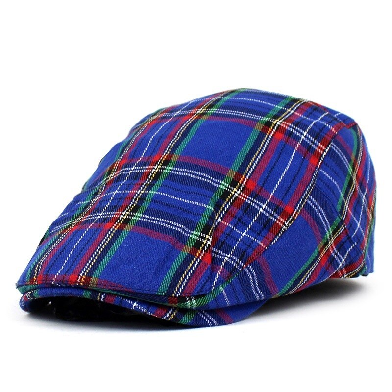 Vintage Plaid Baret Caps Britse Mannen Vrouwen Ver... – Grandado