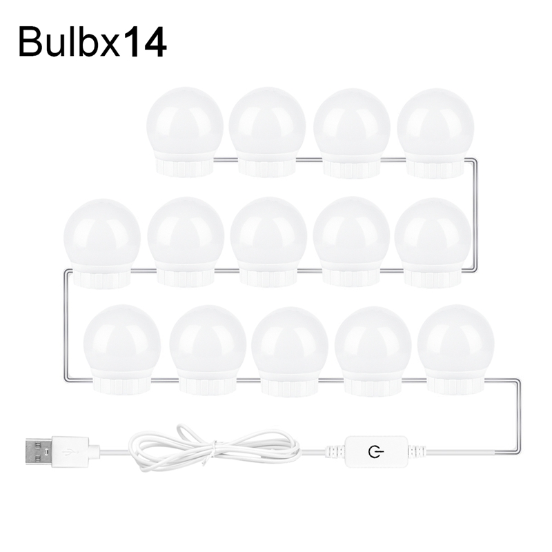 LED Make up Mirror Light Bulbs USB Hollywood Vanit... – Grandado
