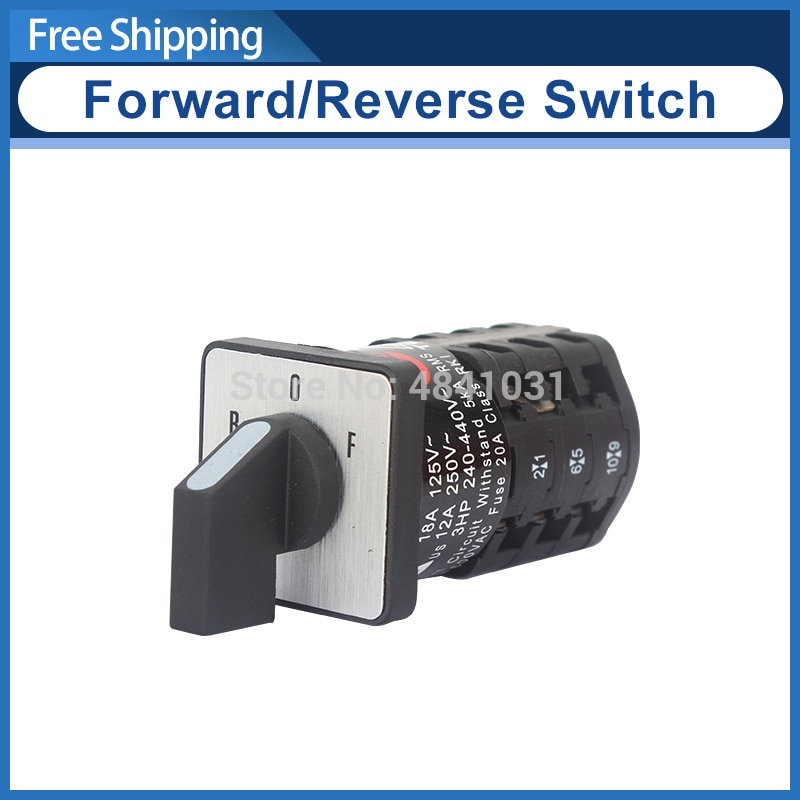 Changeover switch ZH-A EN61058 motor reversing swi... – Grandado