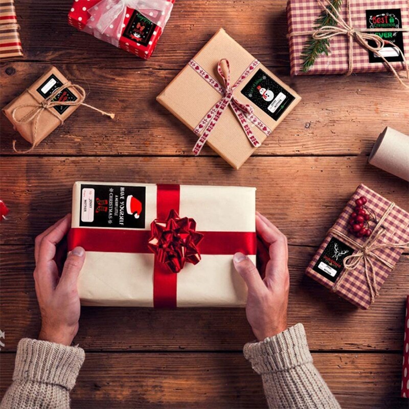 066E 300pcs Merry Christmas Stickers Labels Roll 4... – Grandado