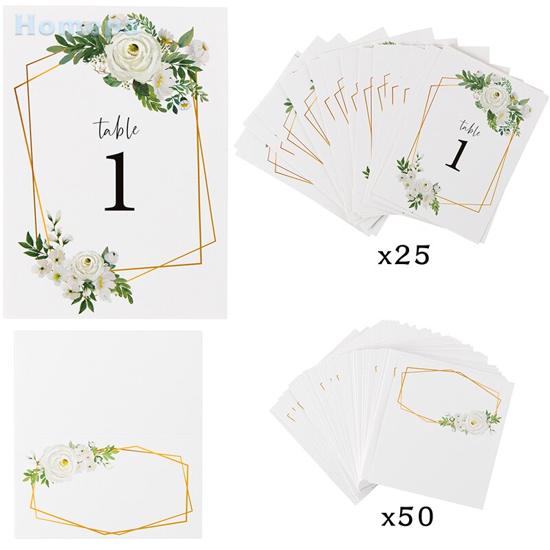 75Pcs/set Greenery Eucalyptus Table Numbers 1-25 5... – Grandado