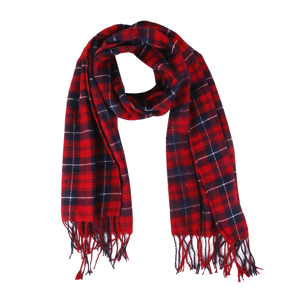 Women's Lady Winter Warm Tartan Check Neck Shawl S... – Grandado