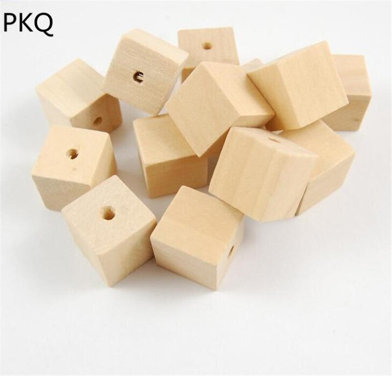 25x25mm 2 stücke DIY Holz Platz Block Mit Loch Han... – Grandado
