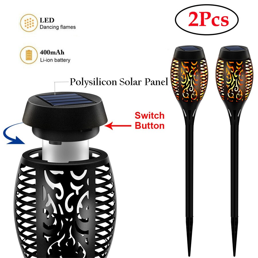 Stillcool led solar flamme lys solar havelampe ude... – Vicedeal