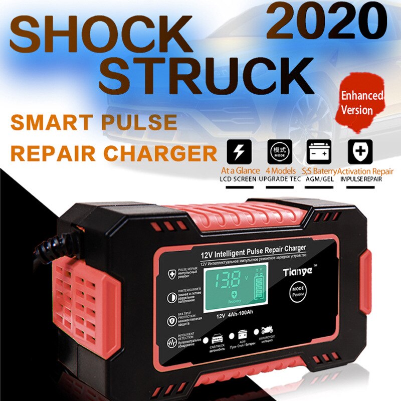 Car Battery Charger Digital LCD Display Full Autom... – Grandado
