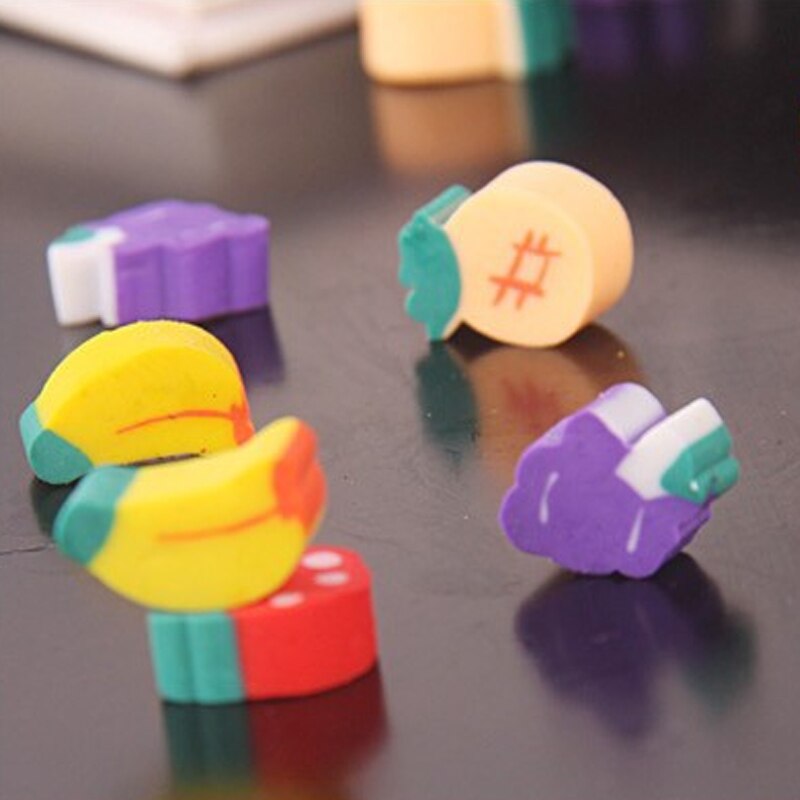 50Pcs Mini Cute Kawai Fruit Erasers Cartoon Rubber... – Grandado