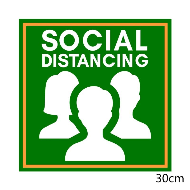 5Pcs Self Adhesive Social Distancing Floor Decals ... – Grandado