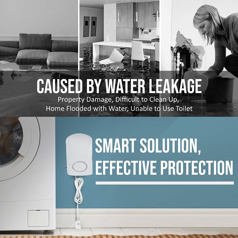 Household overflow alarm 130DB high decibel water ... – Vicedeal