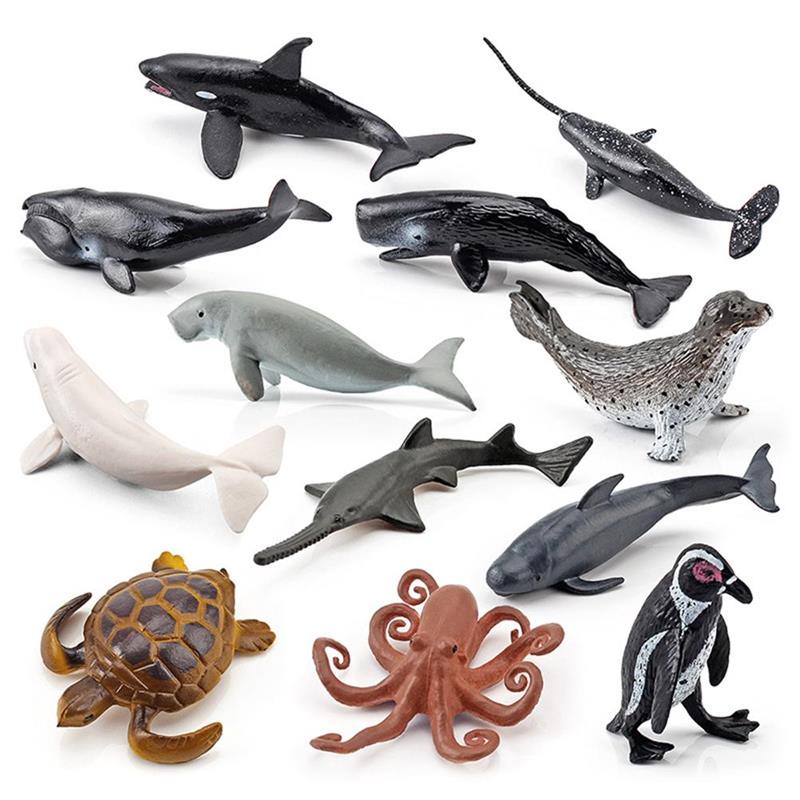 10-46pcs Ocean Sea Animal Figure Toys Set Realisti... – Grandado