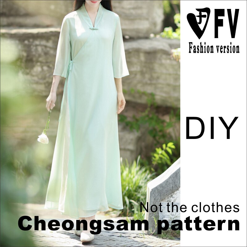 Improved Hanfu pattern side cardigan long Tang sui... – Grandado