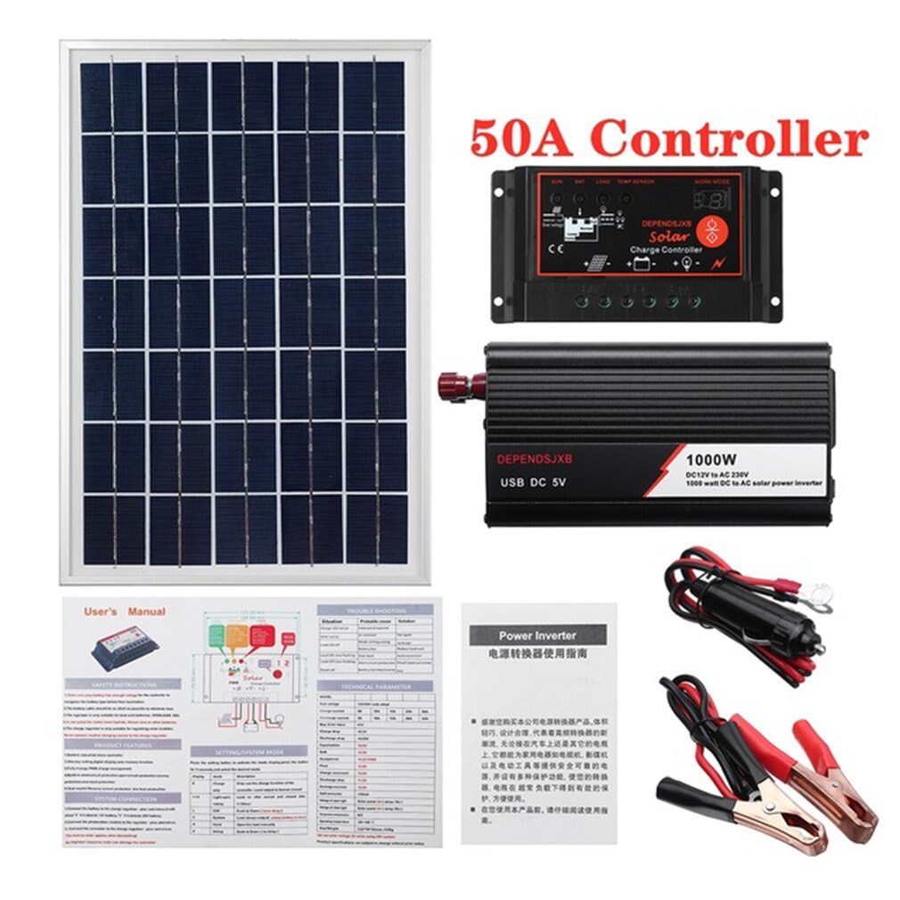 1000W Solar Panel System Solar Panel 50A Charge Co... – Vicedeal