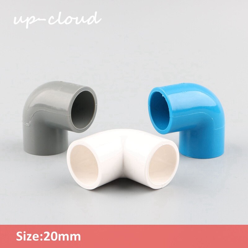 6 stks UP-CLOUD PVC 20mm Pijp 90 Graden Gelijk Ell... – Vicedeal