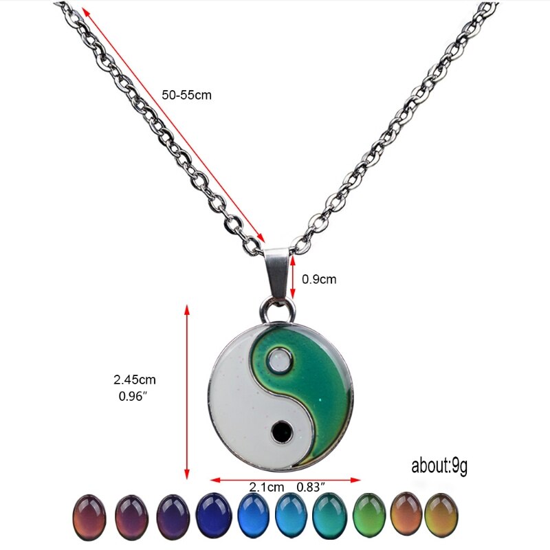 Yin Yang Gossip Colour Changing Mood Necklace Chok... – Grandado