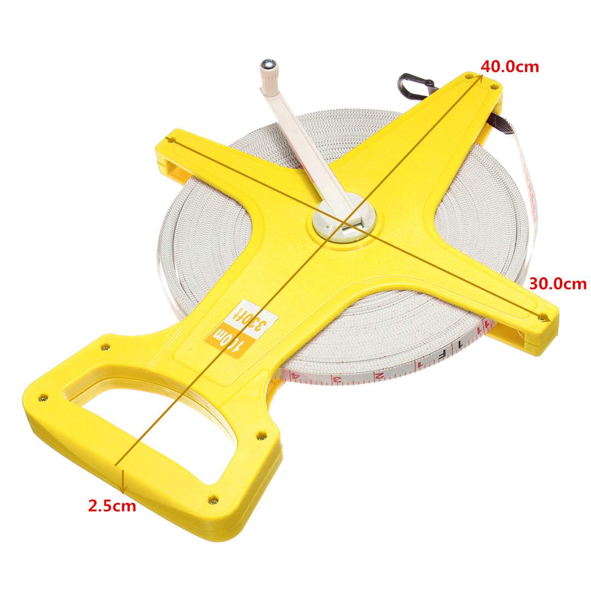 Durable 100M Fiberglass Open Reel Measuring Survey... – Vicedeal