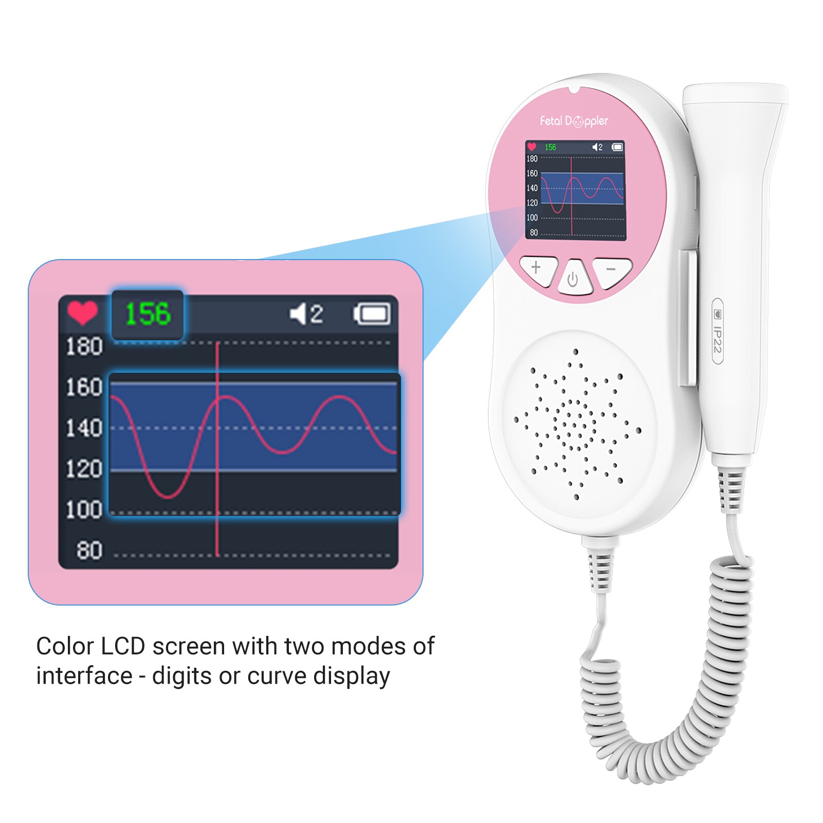 CONTEC Baby Monitor Fetal Doppler 3MHz Probe Baby ... – Vicedeal