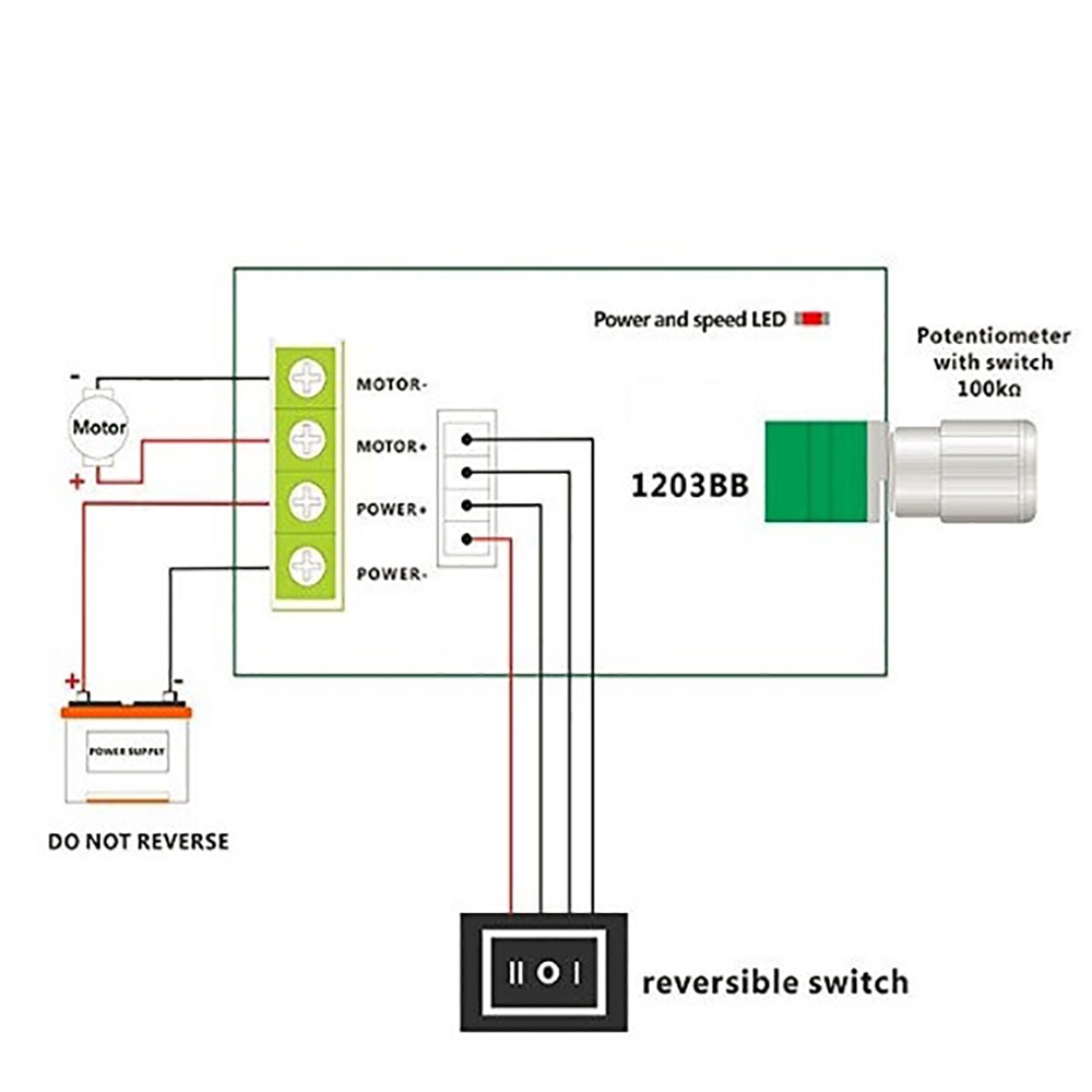 Reversible Control Potentiometer Switch DC Motor S... – Vicedeal