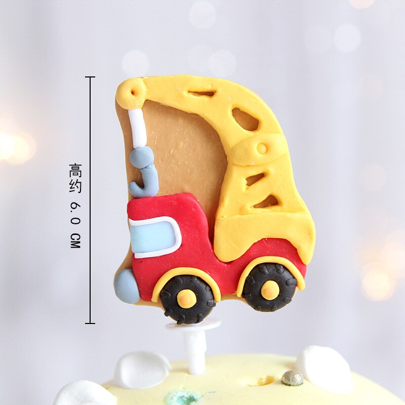 Soft Engineering Car Cake Toppers 1st Boy Birthday... – Grandado