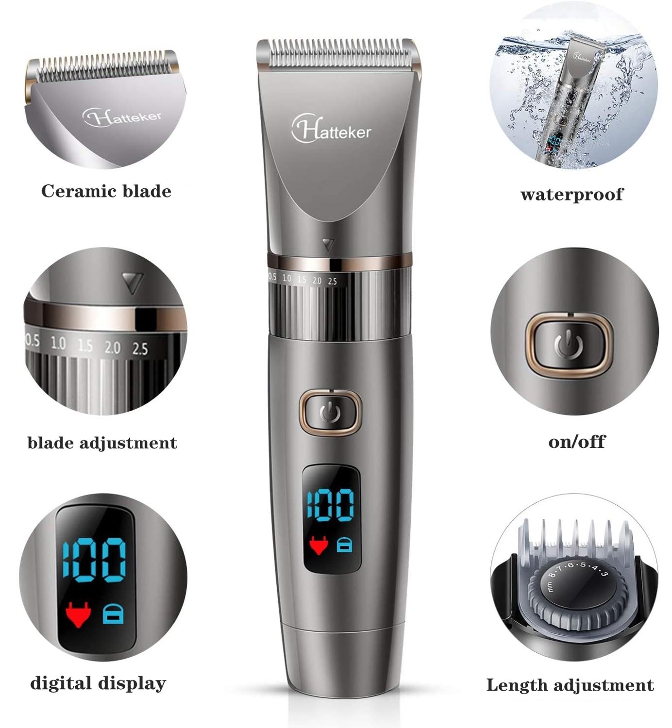 waterproof cordless fades blending electric hair c... – Vicedeal