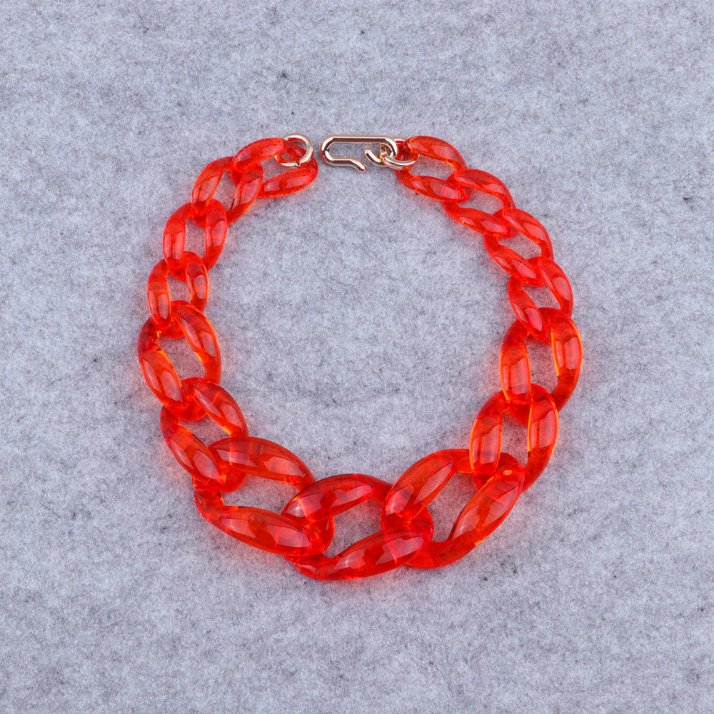 Statement Transparent Neon Green Acrylic Big Chain... – Grandado