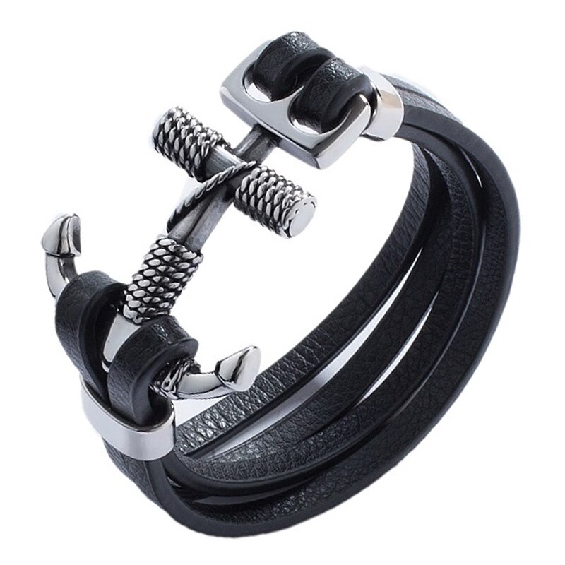 Golden Rvs Cross Anker Toggle-Sluitingen Zwarte Ma... – Vicedeal