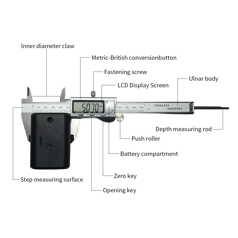 Digital Metal Caliper Stainless Steel Vernier Cali... – Grandado
