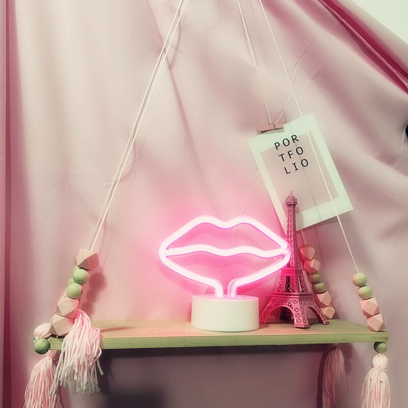 Led Lips Neon Lamp Standing Lip Neon Sign Light Ni... – Grandado