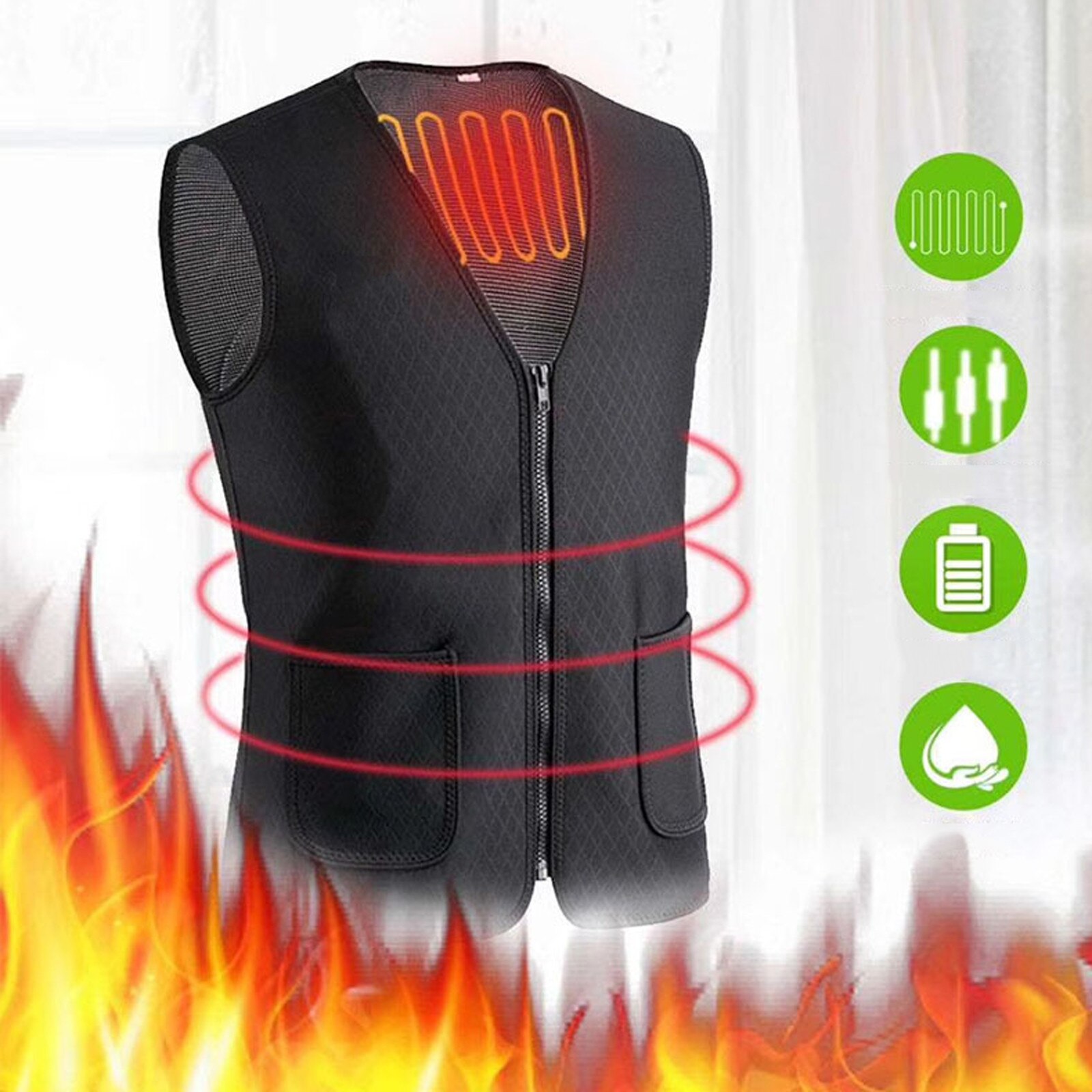 40# Winter Smart Heating Vest Usb Infrared Electri... – Grandado