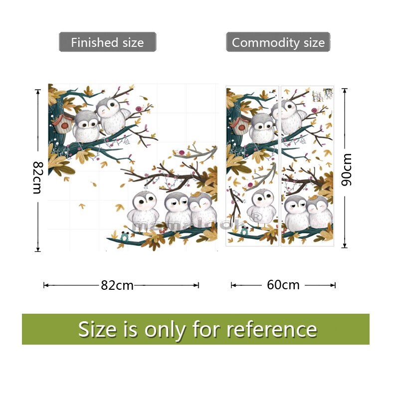 Cartoon Cute Animal Owl Wall Decoration Decals Kin... – Vicedeal