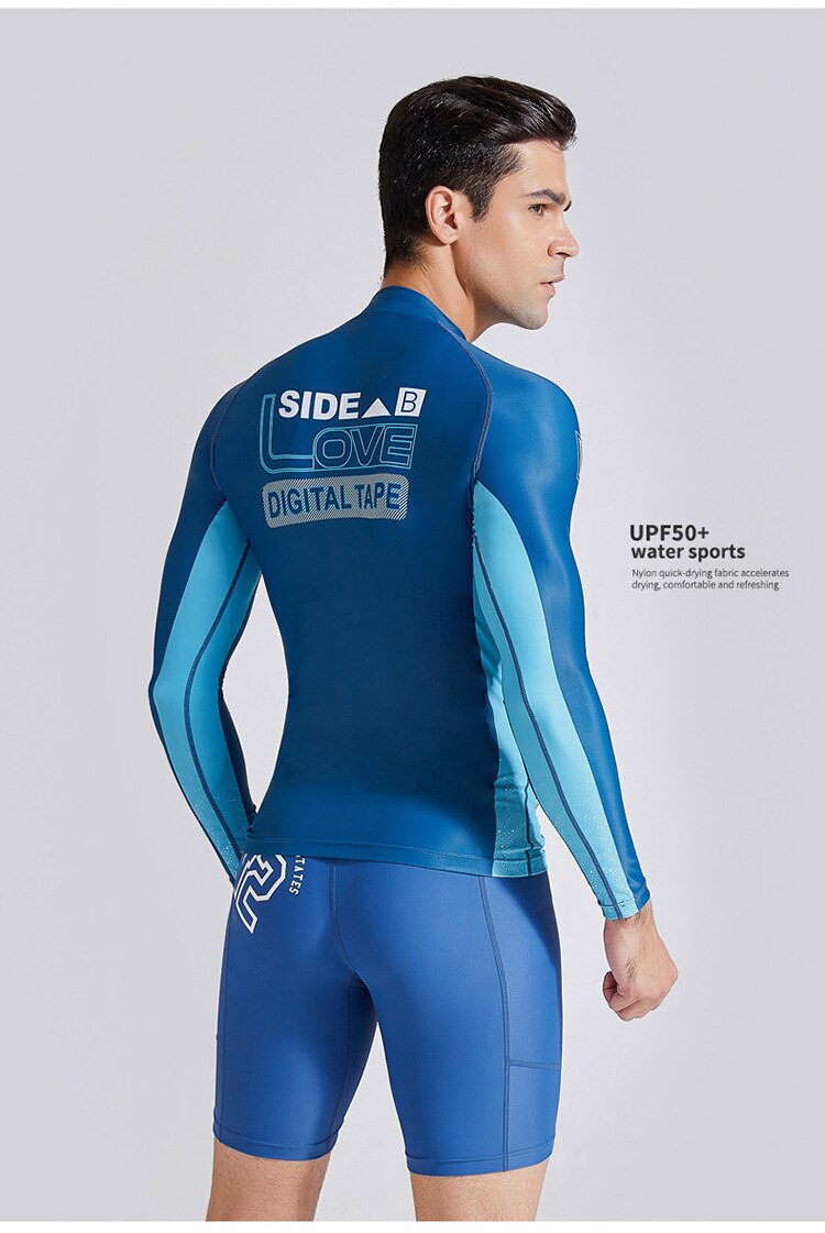 Surf Rashguard Men Rash Guard UPF50 UV Protection ... – Grandado