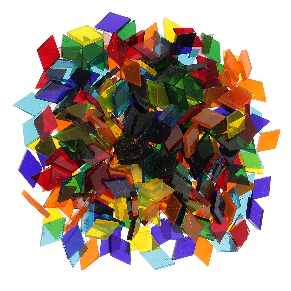 320g Mosaic Tiles Stained Glass - Assorted Colors ... – Vicedeal