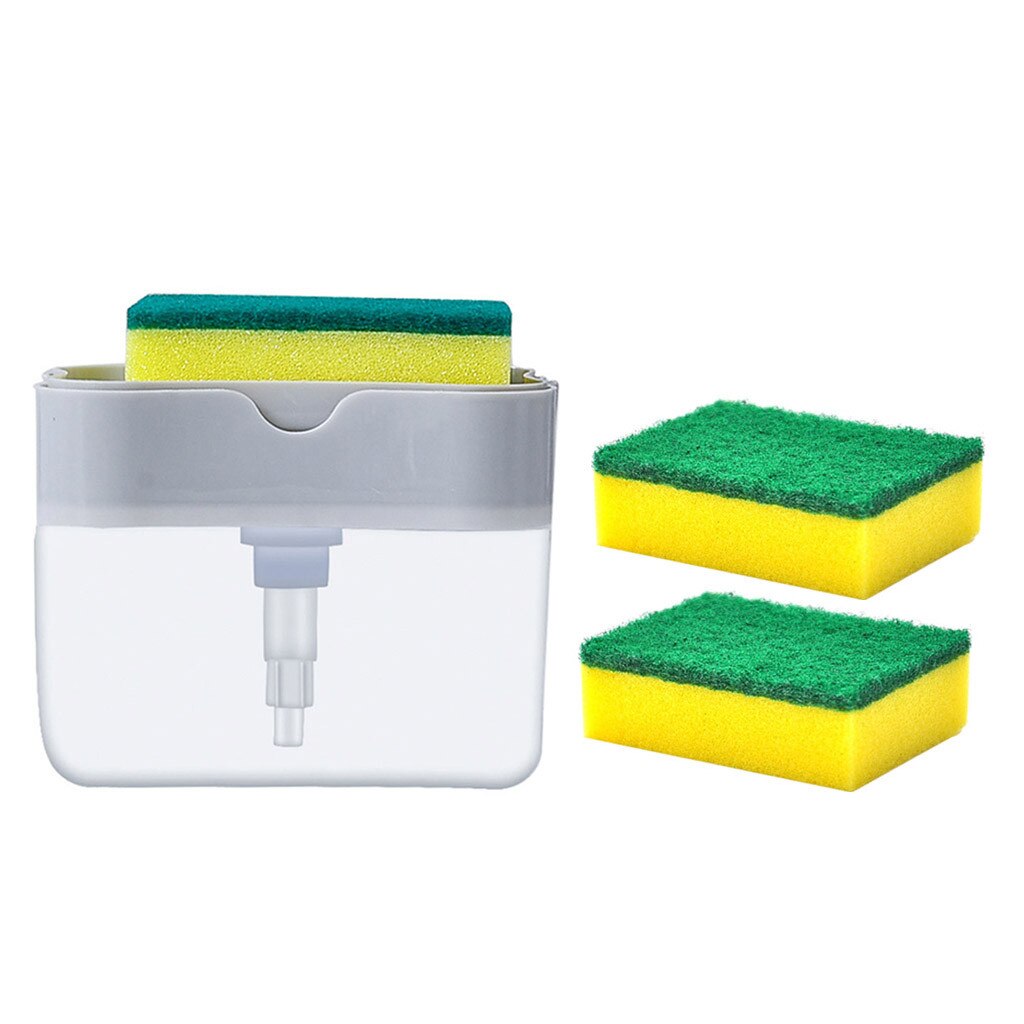 2-in-1Sponge Rack Zeepdispenser Zeepdispenser En S... – Grandado