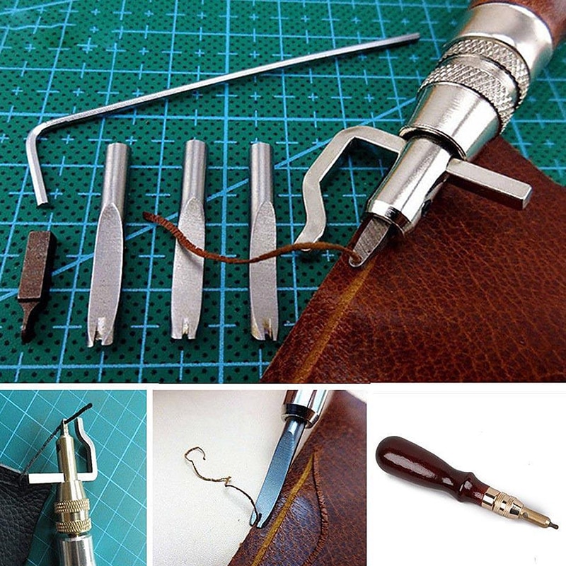 5 in 1 DIY Leather craft Pro Stiksels Groover Crea... – Grandado