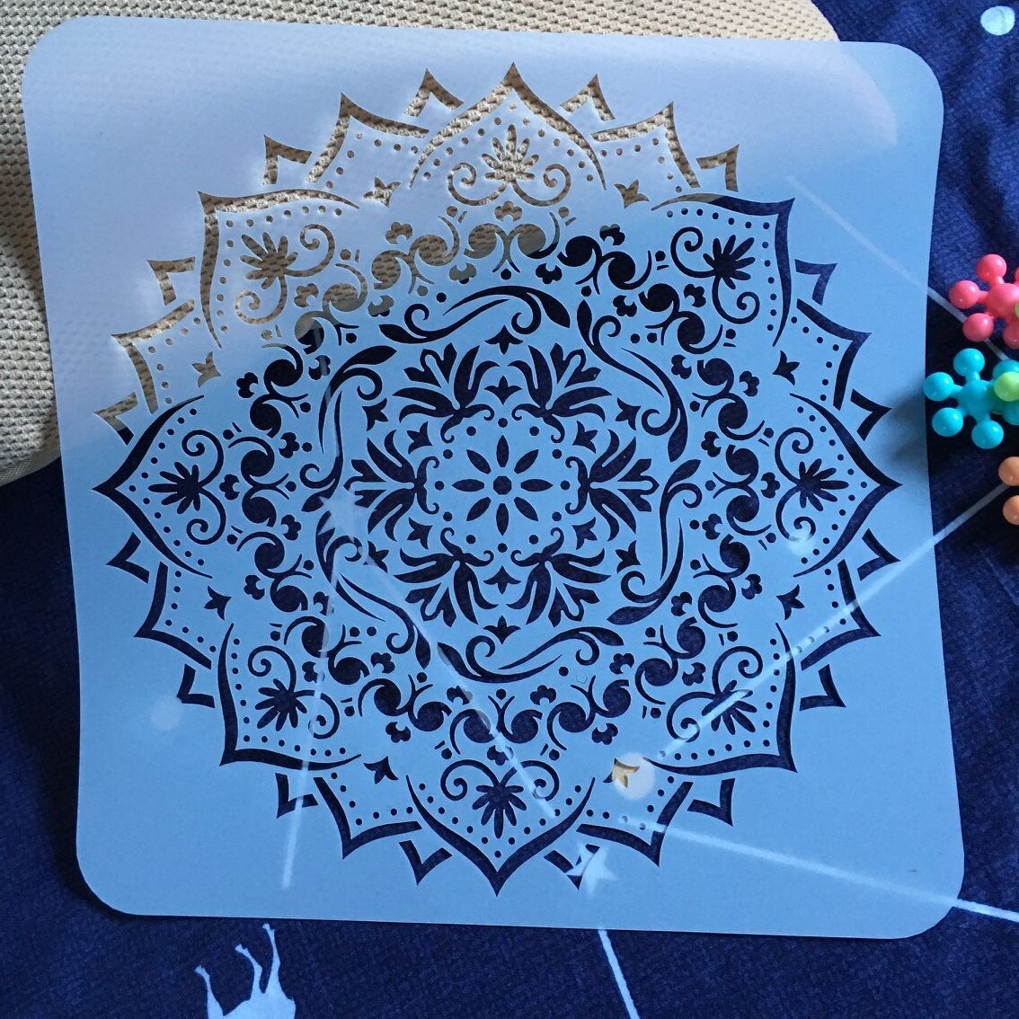 30 * 30 cm large round flower mandala diy stencil ... – Vicedeal