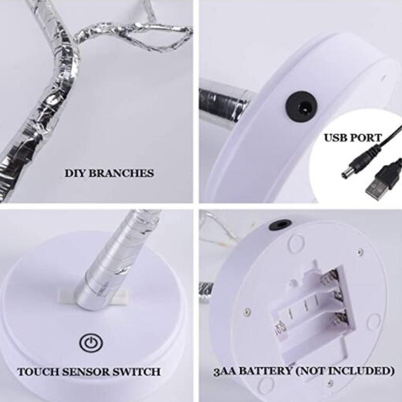 Diy Creatieve Koperdraad Boom Licht 108 Usb Kleine... – Vicedeal