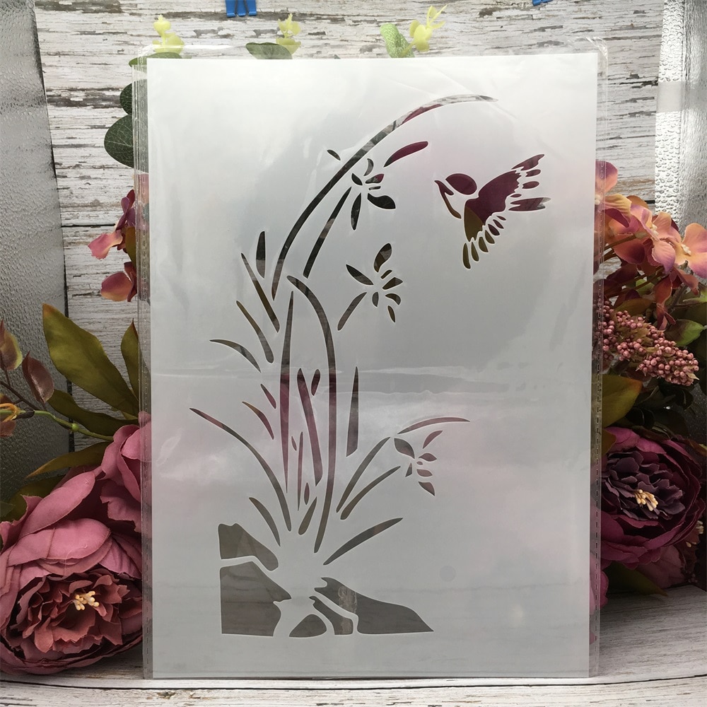 5Pcs/Set 29cm A4 Swallow Bird Grass Bamboo DIY Lay... – Grandado