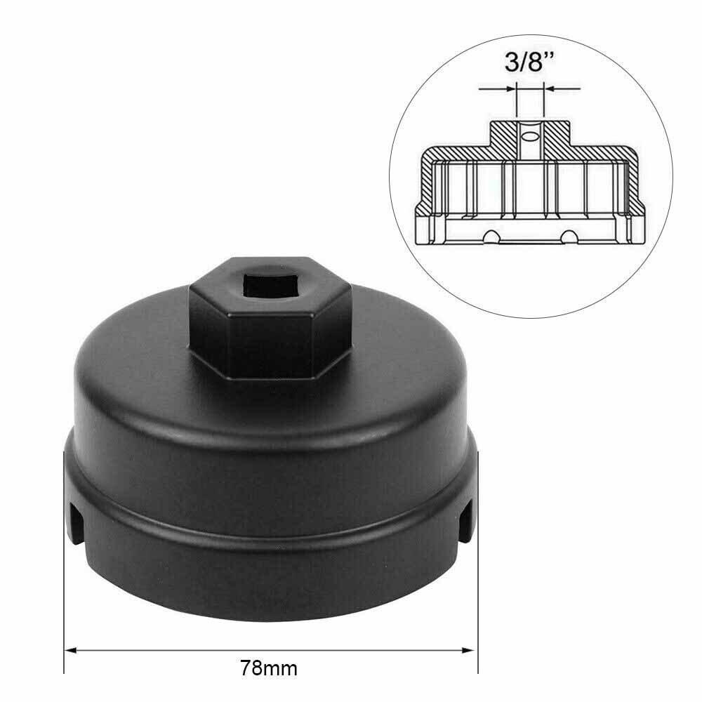 Black Cap Oliefiltersleutel Socket Removal Tool Al... – Grandado