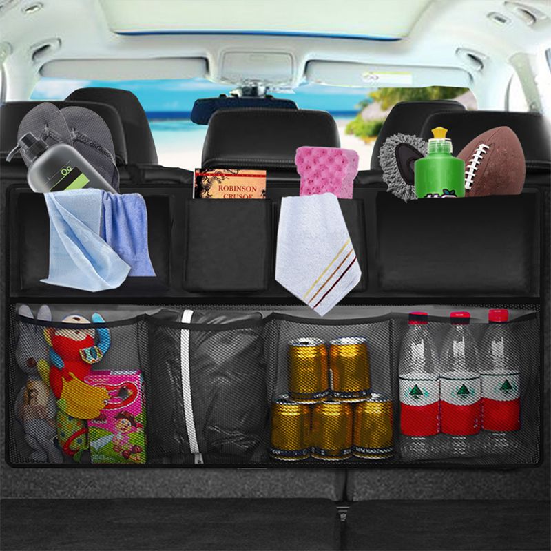 Car Rear Seat Back Storage Bag Multi Hanging Nets ... – Grandado