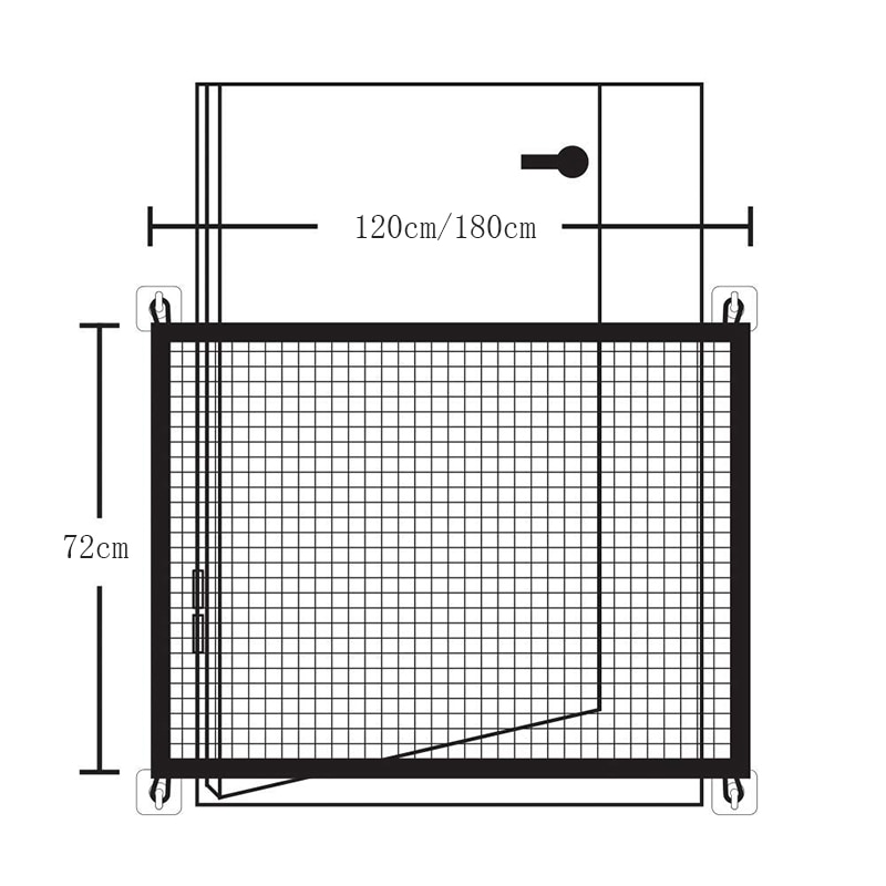 Mesh Dog Gate Folding Breathable Mesh Dog Fence Fo... – Grandado