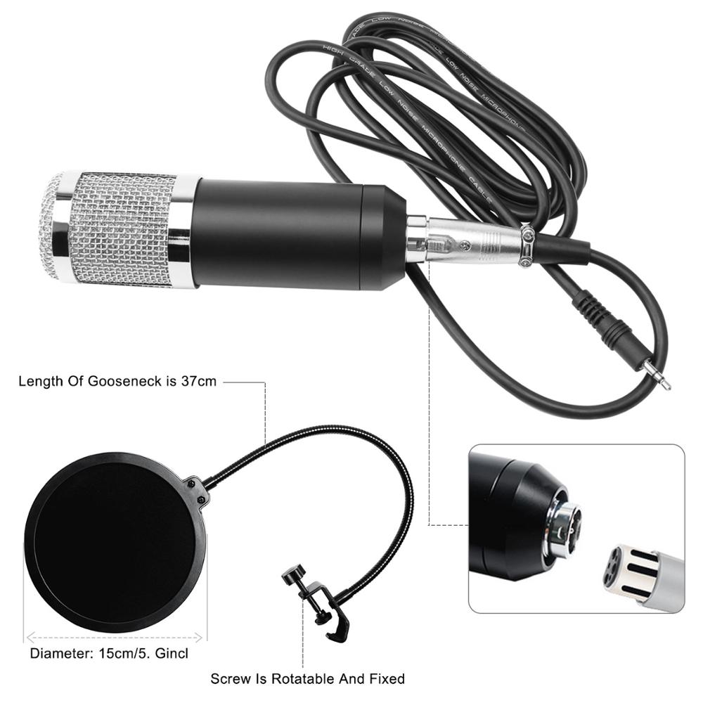 USB Condenser Microphone With Adjustable Tabletop ... – Vicedeal