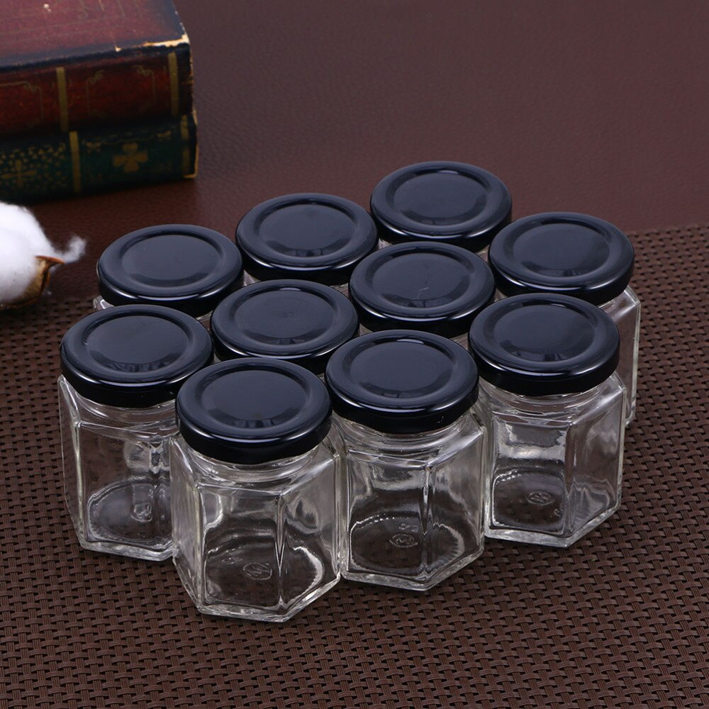 10Pcs 45Ml Hexagon Transparante Glazen Fles 60G Ho... – Grandado