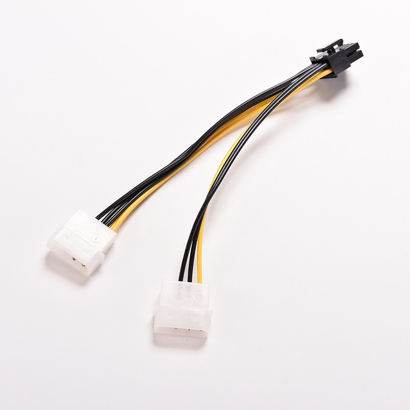 JETTING 16cm 8 Pin PCI Express Male To Dual LP4 4P... – Vicedeal