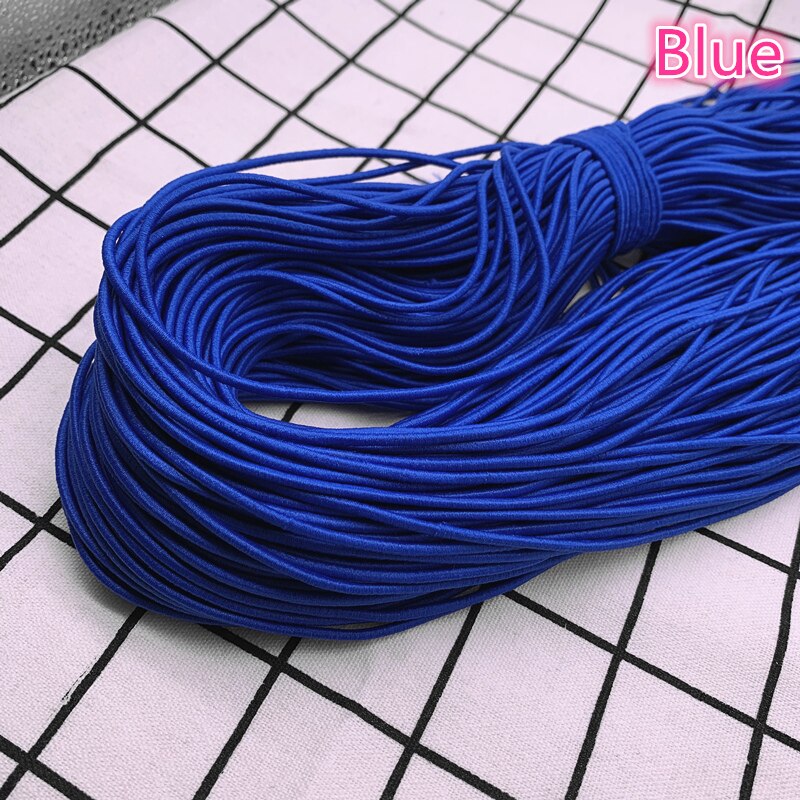 5yards 2mm 2.5mm Blue High Elastic Round Elastic B... – Grandado