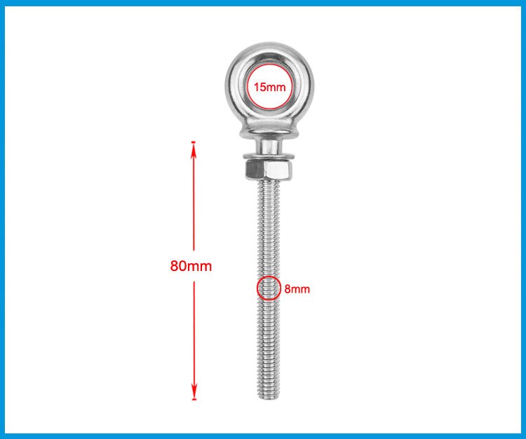 BSET MATEL M8*80mm Marine Grade 316 stainless stee... – Grandado