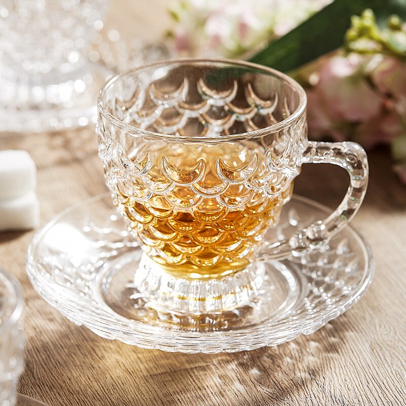 Fish Scale Crystal Glass Coffee Set Good Looking D... – Grandado