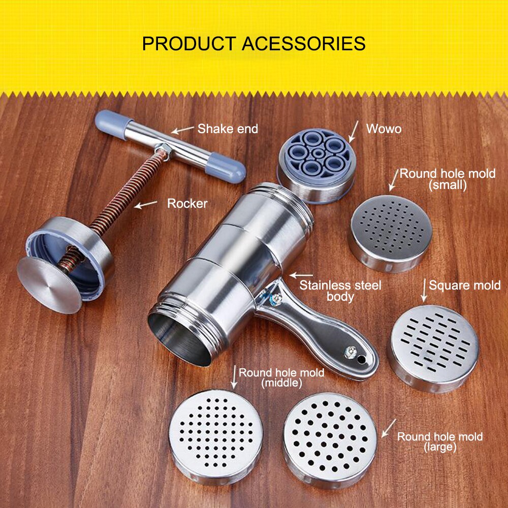 Potable Manual Stainless Steel Noodle Maker Pasta ... – Vicedeal