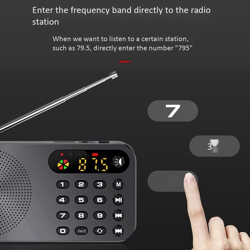 Q6 Multi-Function Fm Radio Rechargeable Walkman Le... – Grandado