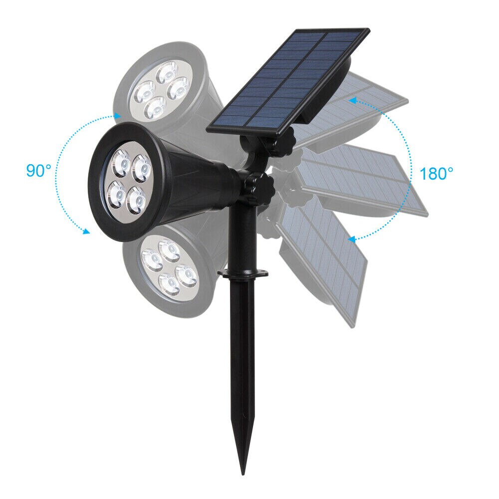 VORLITEC Solar Powered 4/7 LED Lampe Einstellbar S... – Vicedeal