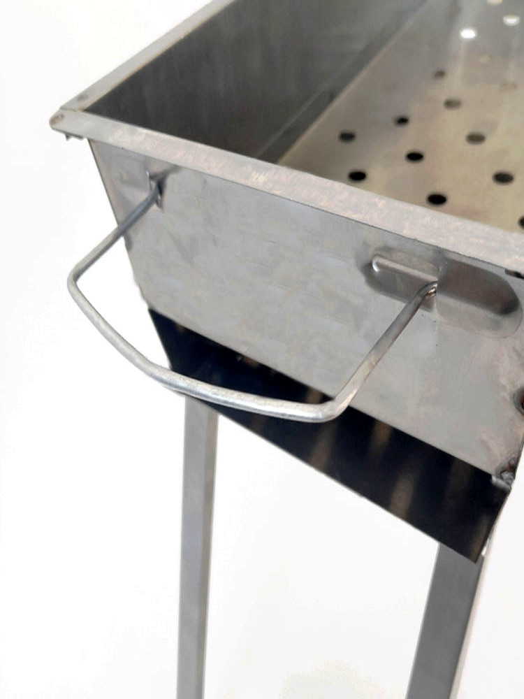 Durable camping portable iron bbq grill charcoal b... – Grandado