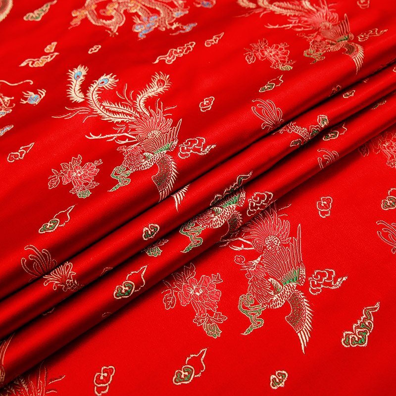Imitation silk dragon clothing brocade jacquard pa... – Vicedeal