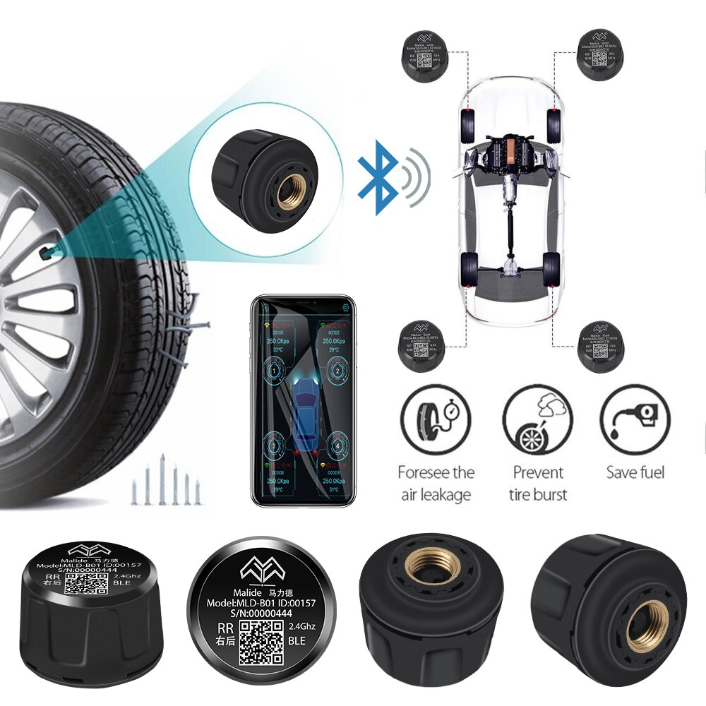 Auto Tpms Bluetooth Band Temperatuur En Druk Monit... – Vicedeal